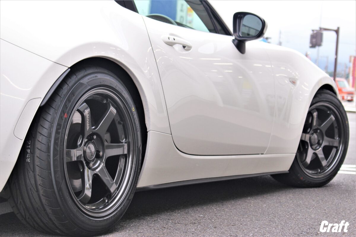 NDロードスターにFACE-4のTE37ソニックを装着するコツは！？ | 厚木店 | 店舗ブログ | タイヤ＆ホイールの専門店「クラフト」