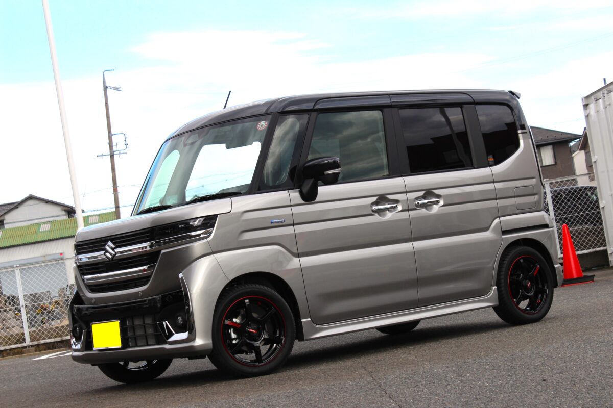 スペーシアカスタムに15インチ RAYSグラムライツ57C6を装着!! | 四日市店 | 店舗ブログ | タイヤ＆ホイールの専門店「クラフト」